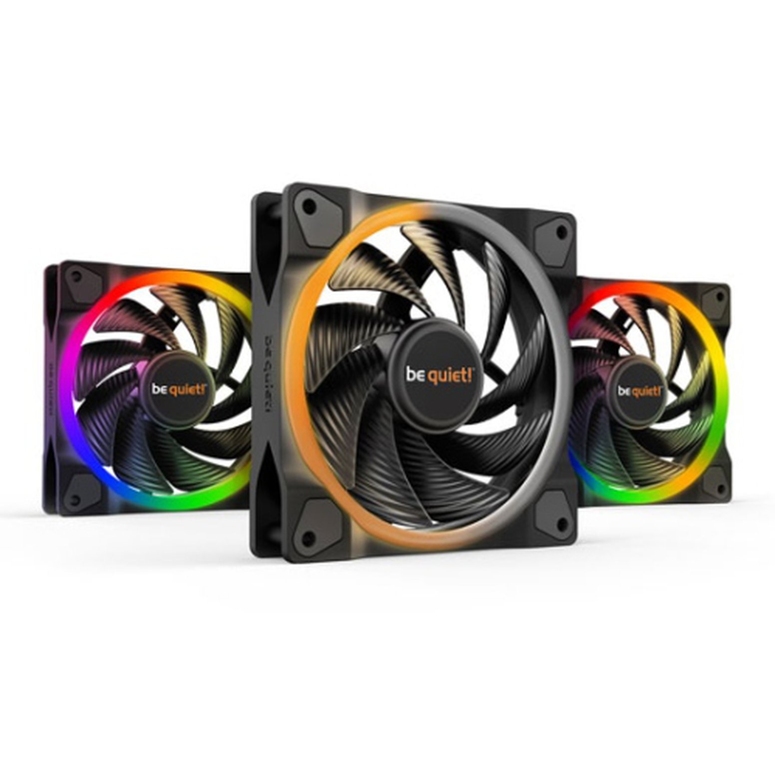 Be Quiet! (BL077) Light Wings 12cm PWM ARGB High Speed Case Fans x3