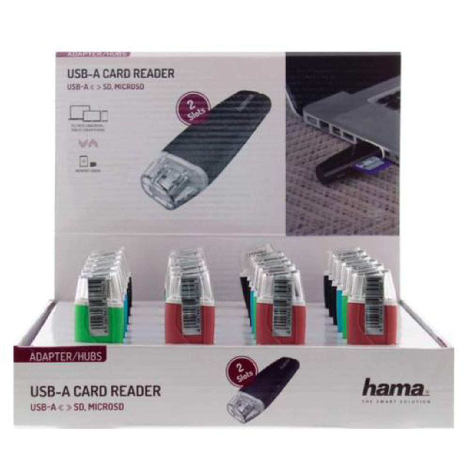 Hama External USB 2.0 Card Reader Multipack, SD/microSD, Various ...